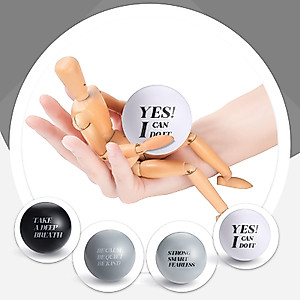 Zomiboo 20 Pieces Motivational Stress Balls Foam Balls Quote Stress Relief Ball Inspirational Relief Balls Hand Exercise Balls for Kids Relieve Motivating Encouraging Adult(Classic Color)