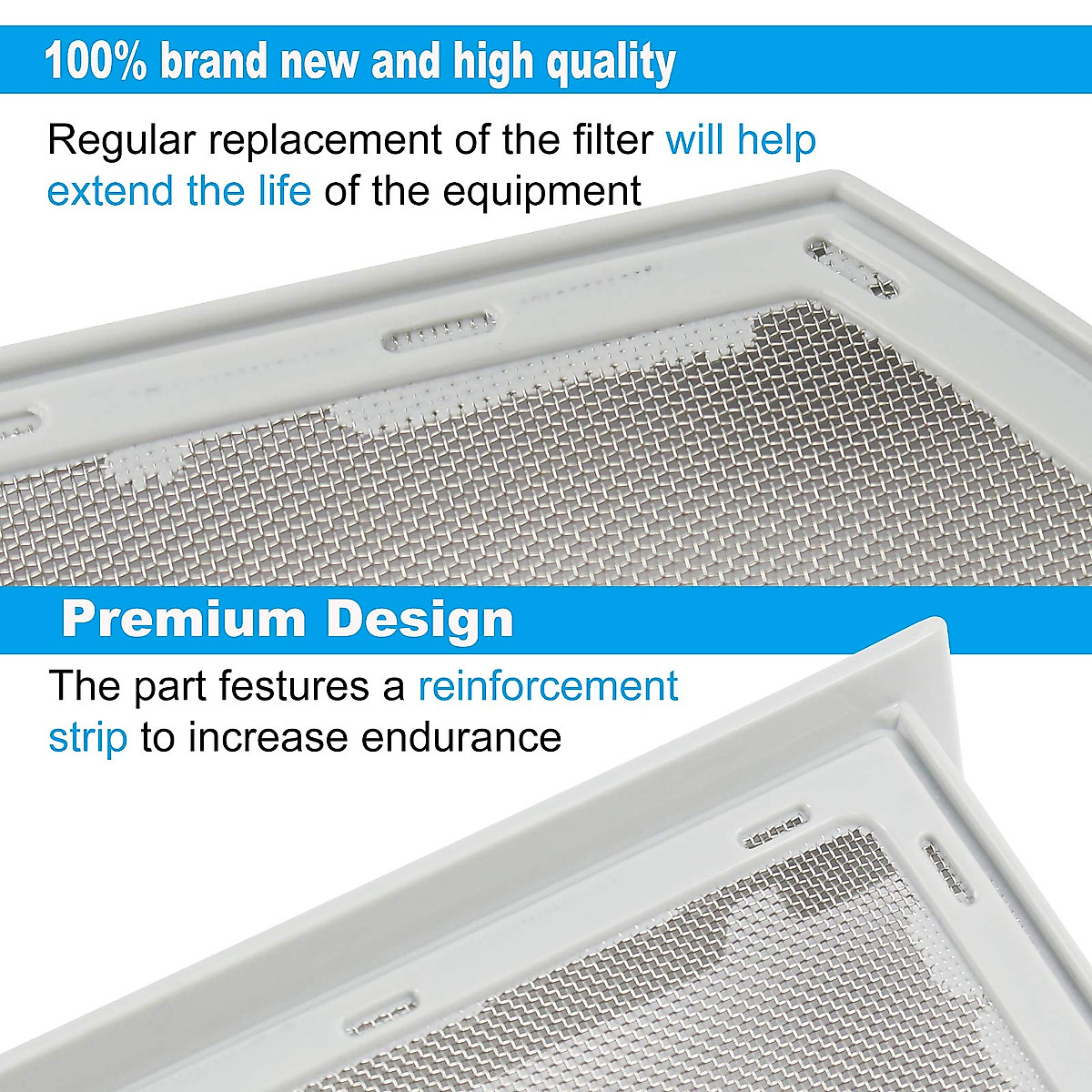 S-Union WE03X23881 Dryer Lint Filter Screen Stainless Steel Compatible With General Electric (GE) Dryer, Replace PS11763056, AP6031713, EAP11763056, Include Clothes Dryer Lint Vent Trap Cleaner Brush