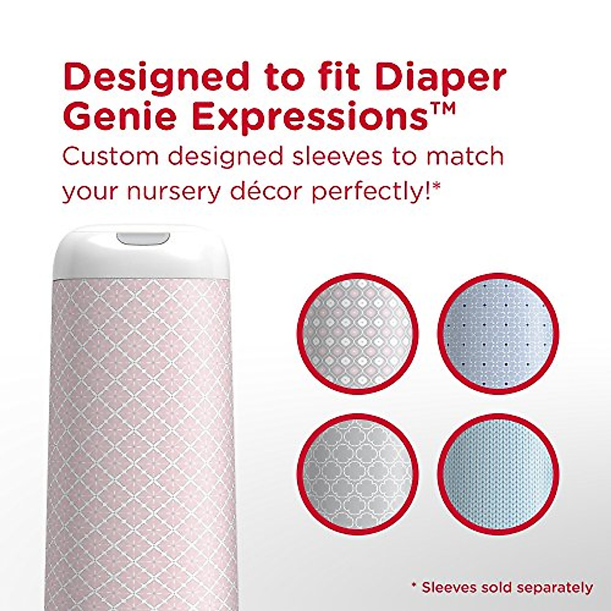 Playtex Diaper Genie Expressions Diaper Pail Fabric Sleeve, Blue Tile