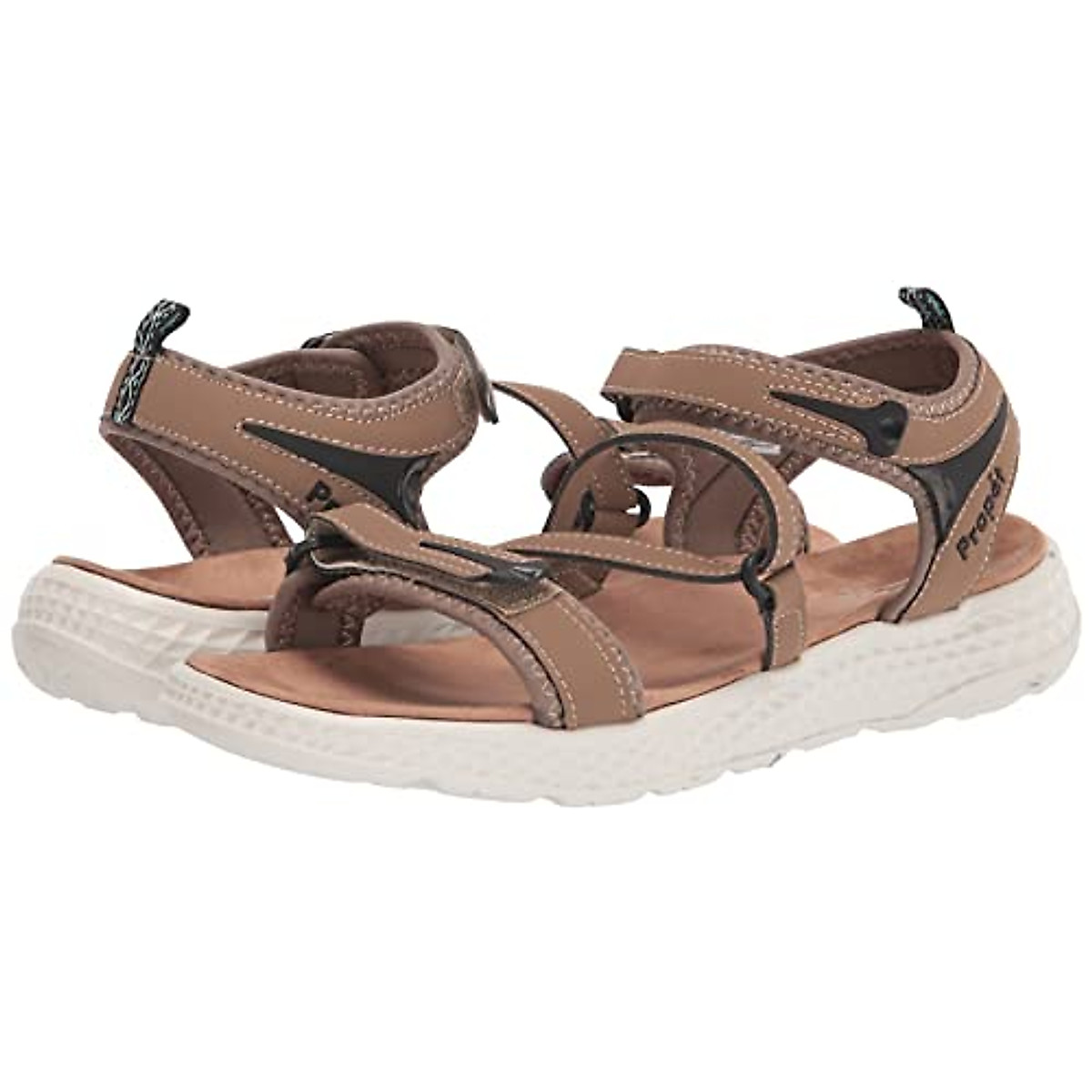 Propét Women's TravelActiv XC Walking Sandals, Tan, 9 Wide US