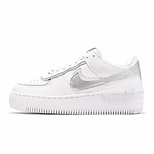Nike Air Force 1 Shadow Womens White/Metallic Silver Size 7.5