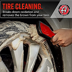 Adam’s Wheel & Tire Cleaner 16oz - Professional All in One Tire & Wheel Cleaner Use W/Wheel Brush & Tire Brush | Car Wash Wheel Cleaning Spray for Car Detailing | Safe On Most Rim Finishes