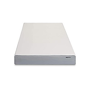 Amazon Basics Memory Foam Mattress, Soft Plush Feel, 8 Inch, Twin, White/Grey