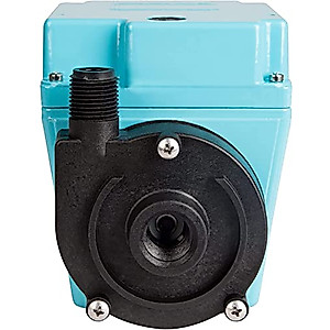 Little Giant 3E-12NR 115-Volt, 1/15 HP, 670 GPH Dual Purpose In-Line or Small Submersible, Oil-Filled Pump, 6-Ft. Cord, Blue, 503203