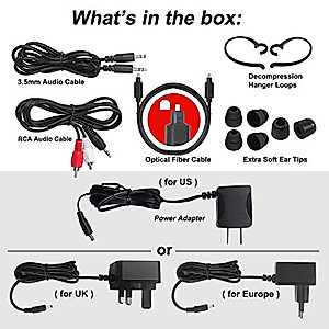 SIMOLIO Infrared Wireless TV Headphones, TV Hearing Device for Digital & Analog TVs, TV Listening Headphones for Seniors & Hard of Hearing with Voice Highlighting, Balance and Tone Adjustment SM-863D