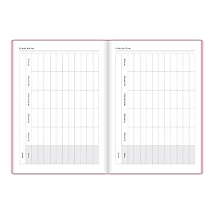 Letts of London Inspire Academic Weekly/Monthly Planner, August 2023 to July 2024, Week-to-View, Sewn Binding, Multilingual, A5 Size, 8.25" x 5.875", Pink (C031388-24)