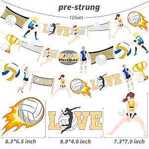 Volleyball Party Banners Volleyball Party Banner Decoration Volleyball Player Party Garlands for Volleyball Theme Birthday Party Decoration Baby Shower Supplies