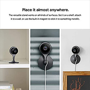 Google Nest Cam Indoor 3 Pack - Wired Indoor Camera for Home Security - Control with Your Phone and Get Mobile Alerts - Surveillance Camera with 24/7 Live Video and Night Vision