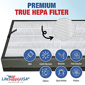 LifeSupplyUSA 3-in-1 Filter (HEPA, Carbon, Pre-Filter) fits MA-112 air purifier
