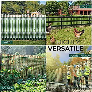 Temporary Fence Plastic Fence Roll 4x100, Green Garden Fencing for Yard, Plastic Fencing Roll, Plastic Garden Fence for Dogs, Green Snow Fence Plastic 100 feet, Safety Fence, Mesh Fence for Garden