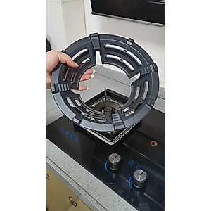 IEUYO Cast Iron Wok Support Ring Burner Ring for Gas Stove Rack Pot Holder Anti-skid Time-saving and Energy-saving for 5 claws racks or grates