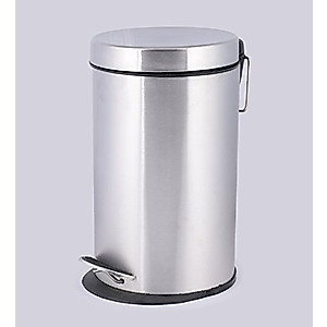 King International 1.3 Gallon Step Bathroom Trash Can, bathroom garbage can, bathroom trash can with lid Inside Removable Bucket, 7''X10'', bathroom accessories set, Wastebasket, Garbage Container Bin