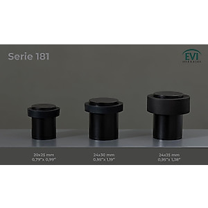 Door Stop I-181 Series (Black Lacquered Stainless Steel - Black Rubber, 0,79x0,99)
