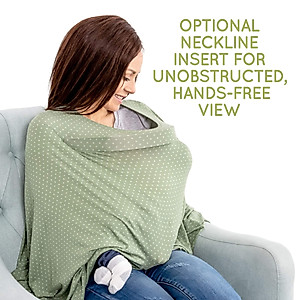 Nursing Cover Bundle with Set of Four Organic Cotton Burp Cloths