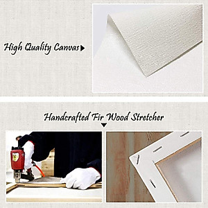 Denozer - Boho Wall Art Abstract Canvas Print Wall Art Set Mid-Century Modern Architecture Abstract Shapes Illustrations Minimalism Decorative Contemporary for Living Room, Office - 30"x40"x3 Pieces