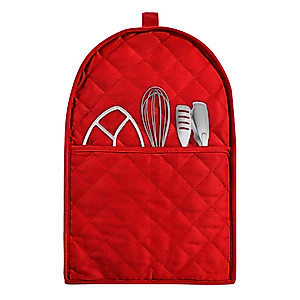 Stand Mixer Cover compatible with Kitchenaid Mixer, Fits All Tilt Head & Bowl Lift Models,Pure Cottot,Fine, Soft, Not Easy to Fade, Not Easy To Pilling. (Fits for 4.5-Quart and All 6-Quart, Red)