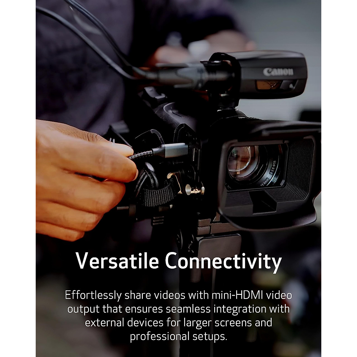 Canon XA60 Professional UHD 4K Camcorder with LCD Touchscreen and 20x Optical Zoom Lens (Black)