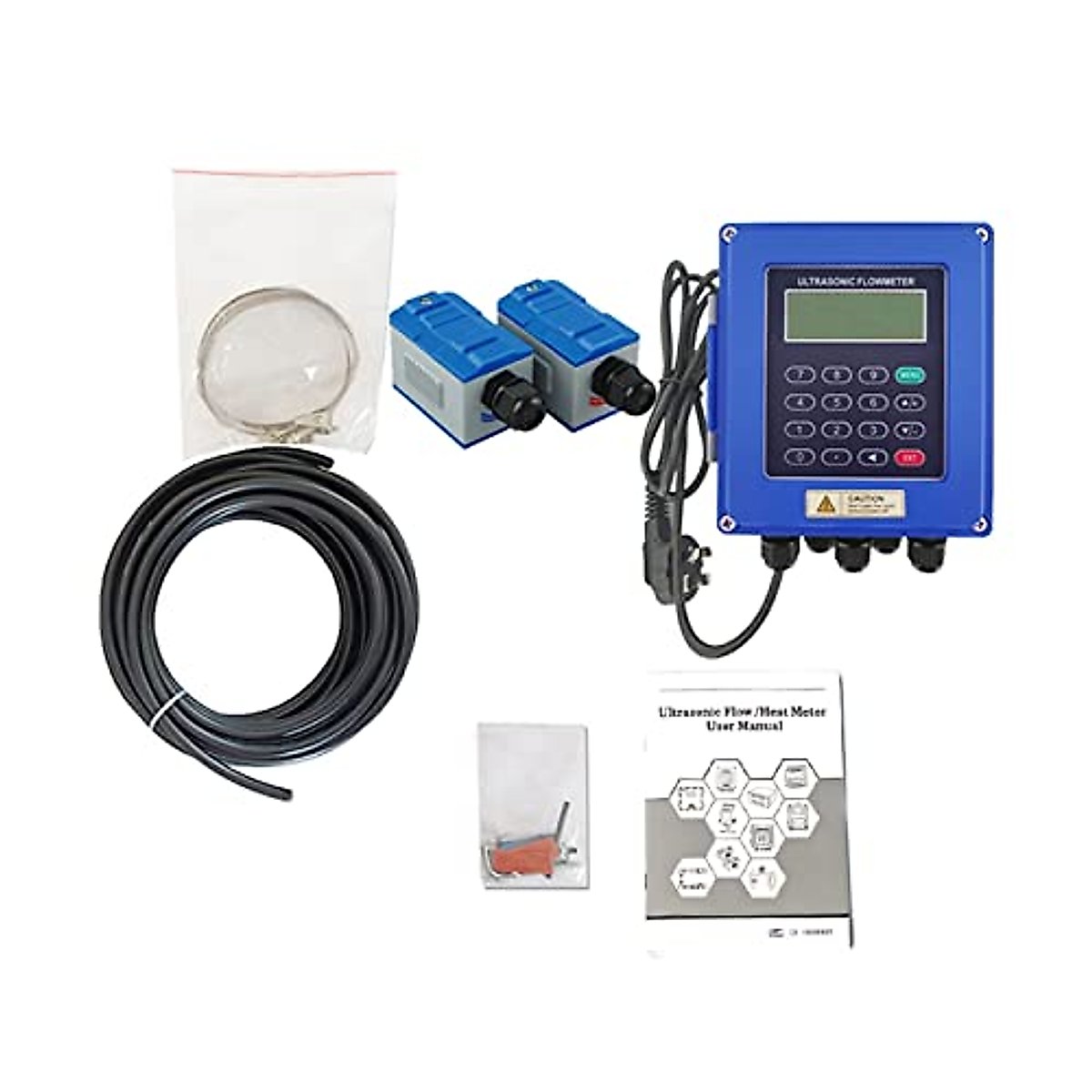 Ultrasonic Flow Meter Ultrasonic Flow Meter Flowmeters TUF-2000B-TM-1 Transducer DN50mm-DN700mm Ultrasonic Liquid Flow Meter Wall Mounted Type Sensor Transducer Accessories