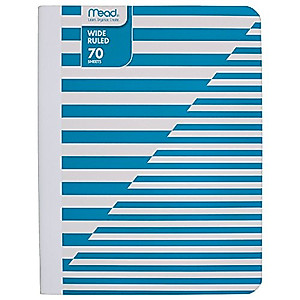 Mead Composition Book, Notebook, Wide Ruled Paper, 70 Sheets, Fashion, Design Selected For You, 1 Count (09358)