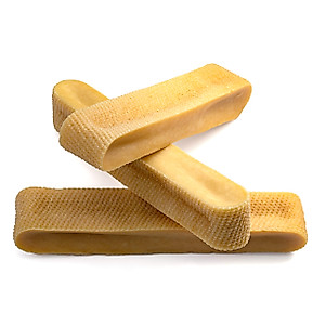 Durkha Yak Cheese Chews: Himalayan Yak Cheese Dog Chews- Natural, Healthy & Long Lasting Dog Treats - Grain, Gluten & Lactose-Free Rawhide Alternatives, for Dogs 35 lbs and Smaller, 4 Pack of Medium