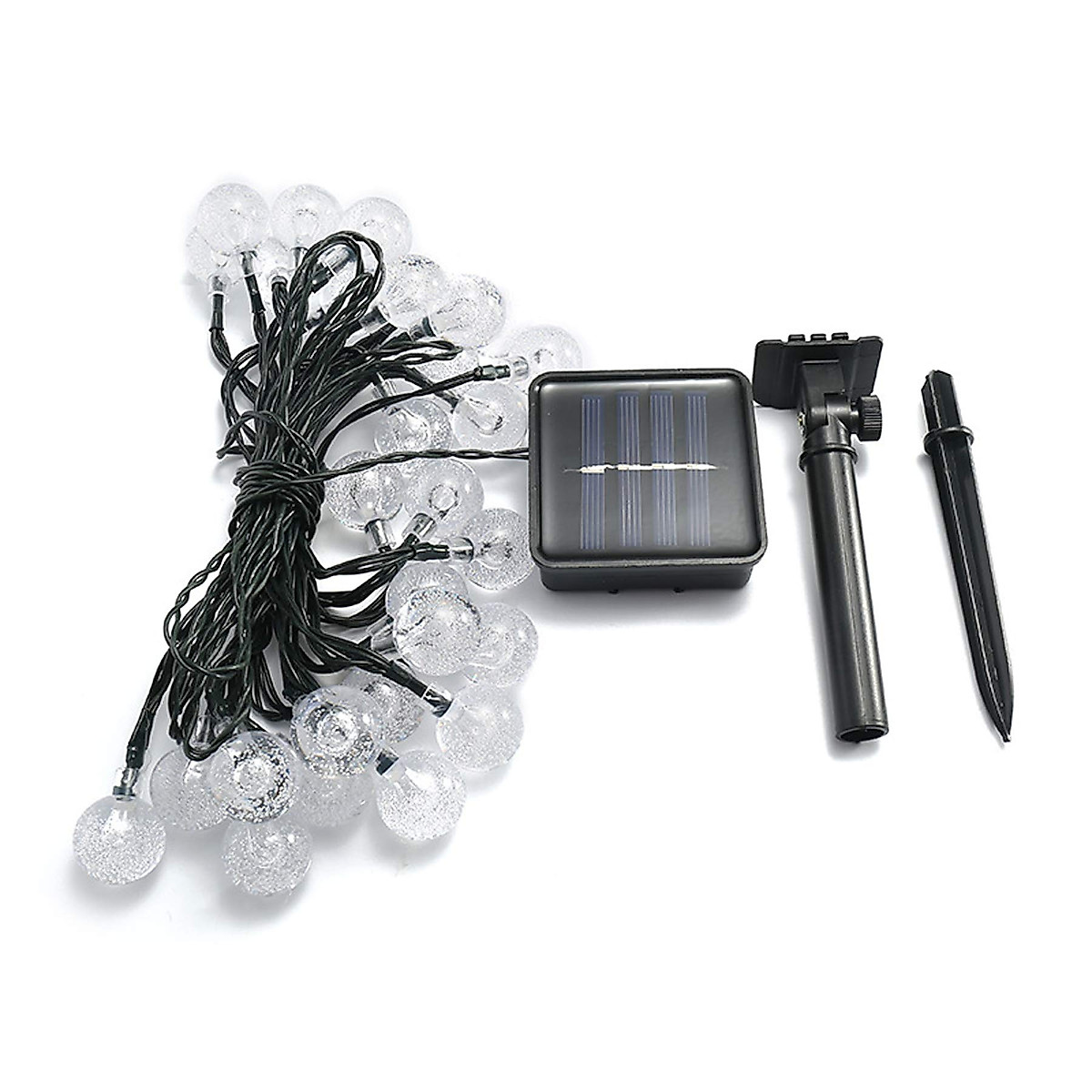 SNOMYRS Solar String Lights Outdoor 50Led 22.9Ft Patio Lights, Waterproof Solar Crystal Decor Ball Light with 8 Lighting Modes for Garden Patio Home Porch Wedding Party Decor (Warm White