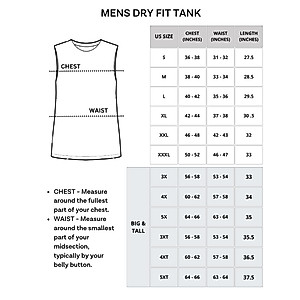 Real Essentials Men's Dry Fit Jersey Sleeveless Tank Top Muscle Yoga Active Men Basketball Beach Gym Workout Running Fitness Athletic Gym Bodybuilding Undershirt Tee T-Shirt, Set 4, XXL, Pack of 5