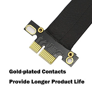PCIE Extension Cable,PCI-Express 3.0 1X Male to Female Riser Cable PCI-E 1X Extender Adapter Jumper (18cm,90°