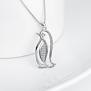 YFN Penguin Gifts Sterling Silver Penguin Necklace Penguin Pendant Jewelry for Women Gifts