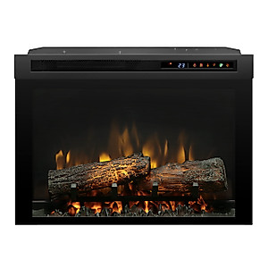 Dimplex 26 Inch Built-in Electric Fireplace - Multi-Fire XHD Firebox with Logs and Realistic Multi-Color Flames | Model: XHD26L