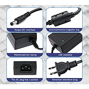 DIGISHUO DC 12V 10A 120W Power Supply Adapter Transformer Switch AC 110V/240V to DC 12V 10amp Switching Converter LED Driver for LED Strip Light CCTV Camera Security System (12V 10A 120W)