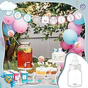 36 Pcs 3.5 Inch Baby Bottle Shower Favor Mini Plastic Candy Bottle Clear Plastic Baby Bottles for Baby Shower Mini Baby Bottle Feeding Bottle Candy Box for Baby Shower Favor Gift Decor (White)