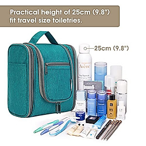 Narwey Hanging Travel Toiletry Bag Cosmetic Make up Organizer for Women and Men (Medium, Teal)