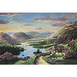 Above 16 River (Nature Landscape Decor Art Framed)