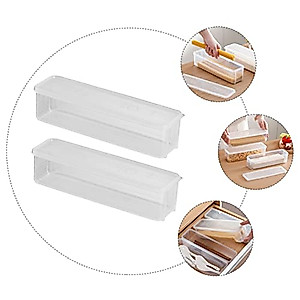 Kichvoe Plastic Storage Bins 2pcs Pasta Storage Containers with Lid Airtight Spaghetti Dry Noodle Grains Cereal Holder Kitchen Food Storage Containers for Pantry Organization Spaghetti Noodles