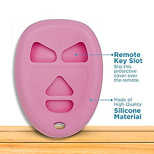 Keyless2Go Replacement for New Silicone Cover Protective Case for Remote Key Fobs with FCC OUC60270 - Pink