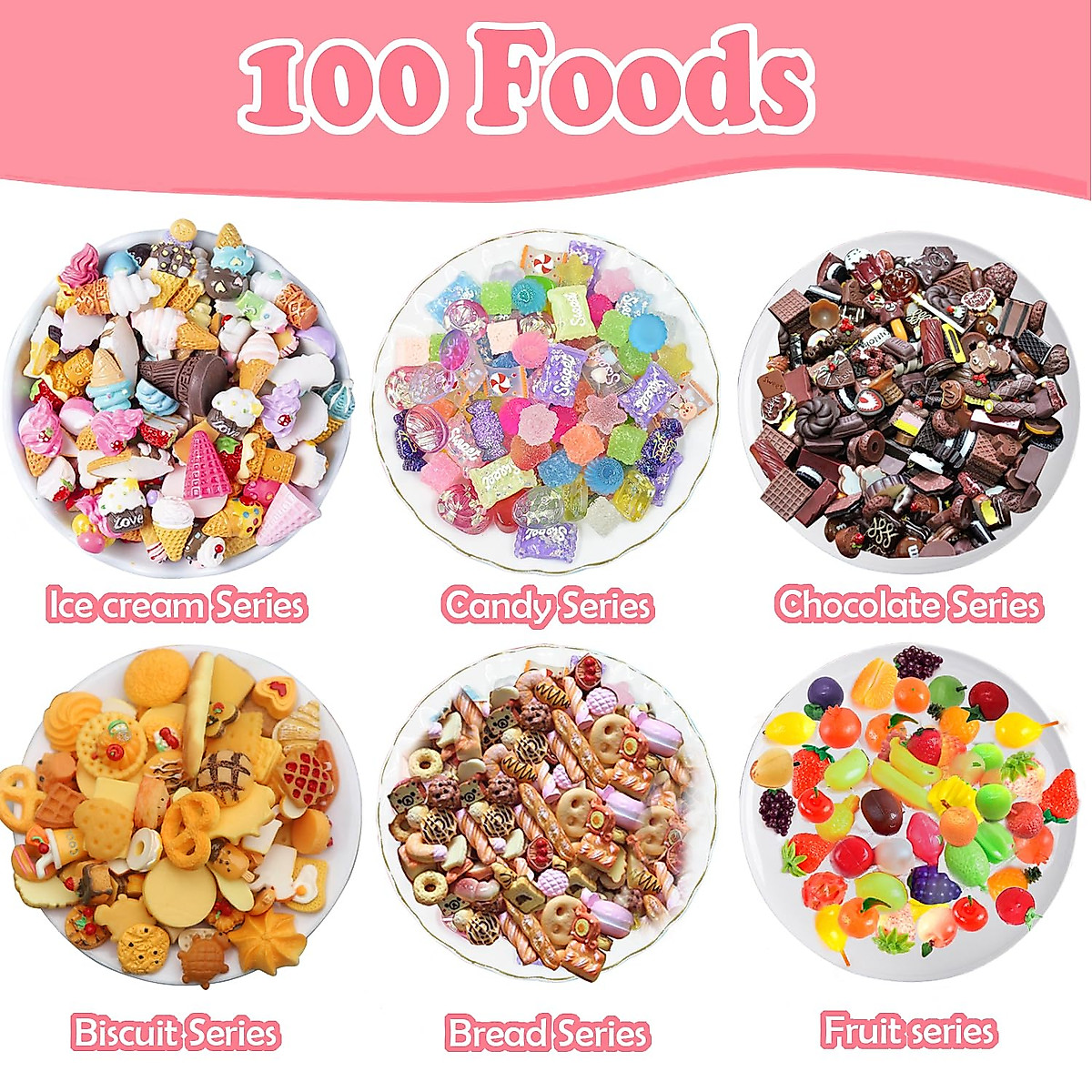 150Pcs Miniature Food Drinks Bottles Dollhouse Accessories 1:12 Mini Stuff Things Toy Set Dollhouse Pretend Kitchen Play Game Tiny Baking Hamburger Bread Ice Cream Cake Tableware