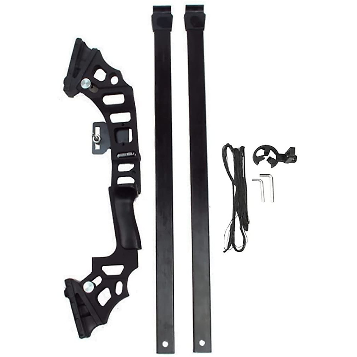 BZTANG 51" Bow and Arrow for Adults Archery Recurve Bow Takedown Straight Bow Hunting Longbow with Arrows Quiver Metal Riser Right Hand for Target Shooting Practice (40LBS, Black)