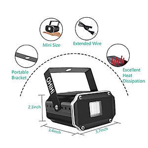 Super Bright Strobe Lights, OHiHi Sound Activated Mini 20W LED Strobe Light, Remote Control Flash Stage Lighting, Best for DJ Xmas Halloween Club Bar Show Party