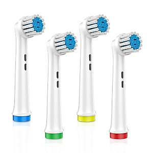 Replacement Toothbrush Heads for Oral-B, 4 Count Replacement Heads Compatible with Oral B Braun Electric Toothbrush