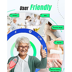 One Touch Electric Can Opener Open Almost Can with Smooth Edge, Electric Can Openers for Kitchen Food-Safe Magnetic Catches Cover, Electric Can Opener for Seniors, Arthritis and Chef