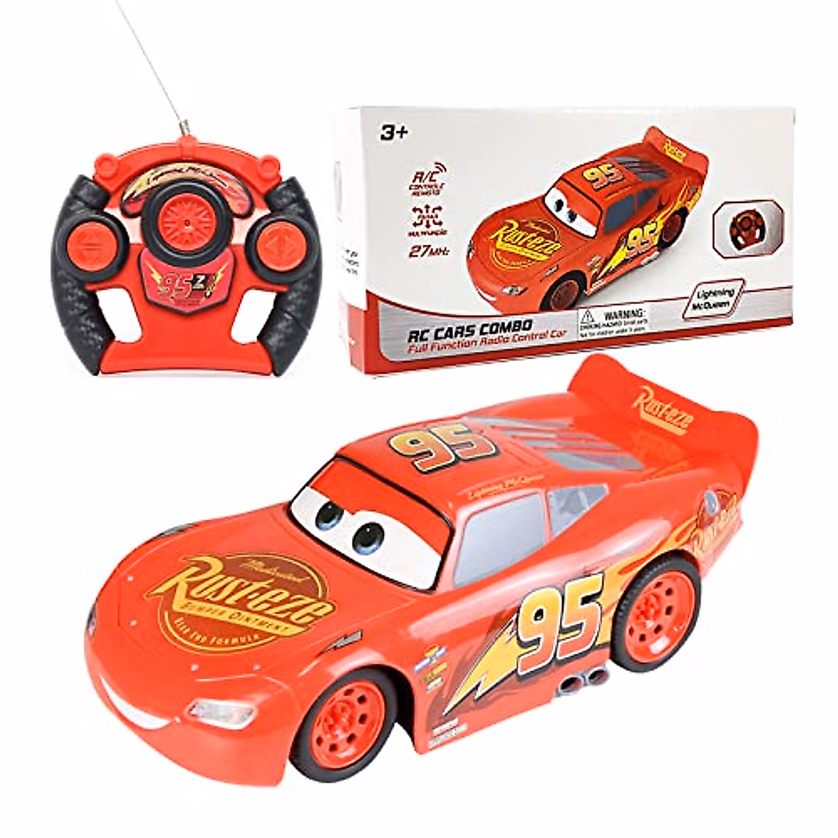 Nuit Lightning McQueen Cars Cartoon Remote Control Toys McQueen Racing Radio Controlled Toy RC Cars for Boys and Girls Age 6 7 8 9+ Birthday Gifts