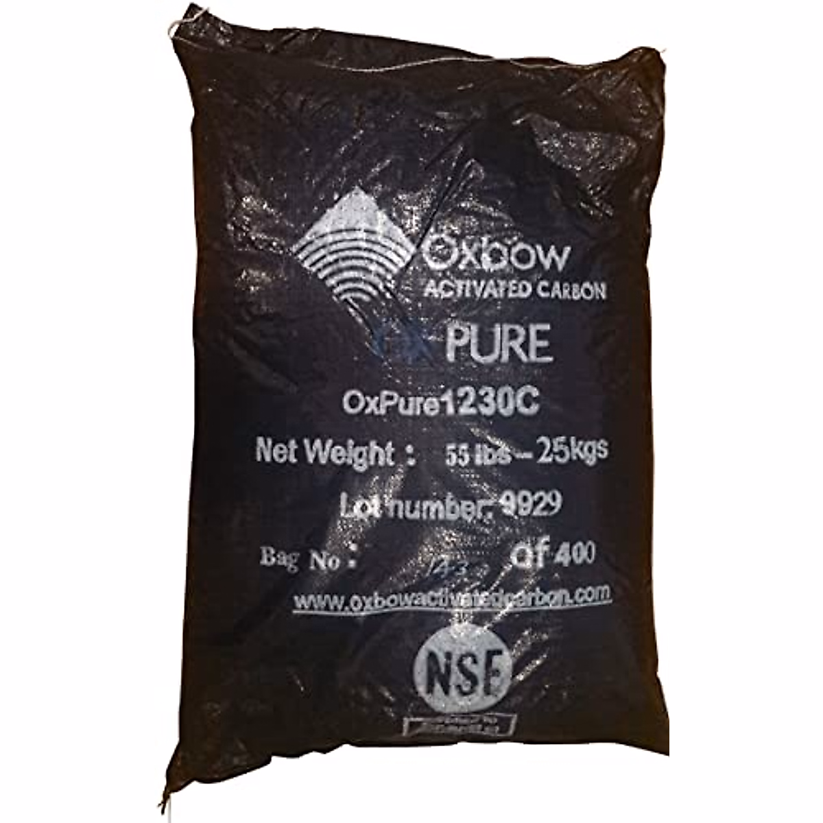 Activated Carbon, also known as Activated Charcoal-(55 Lbs/ 2 cuft) of Bulk Coconut Carbon Filter Media-NSF 61 certified for Drinking Water Filtration.