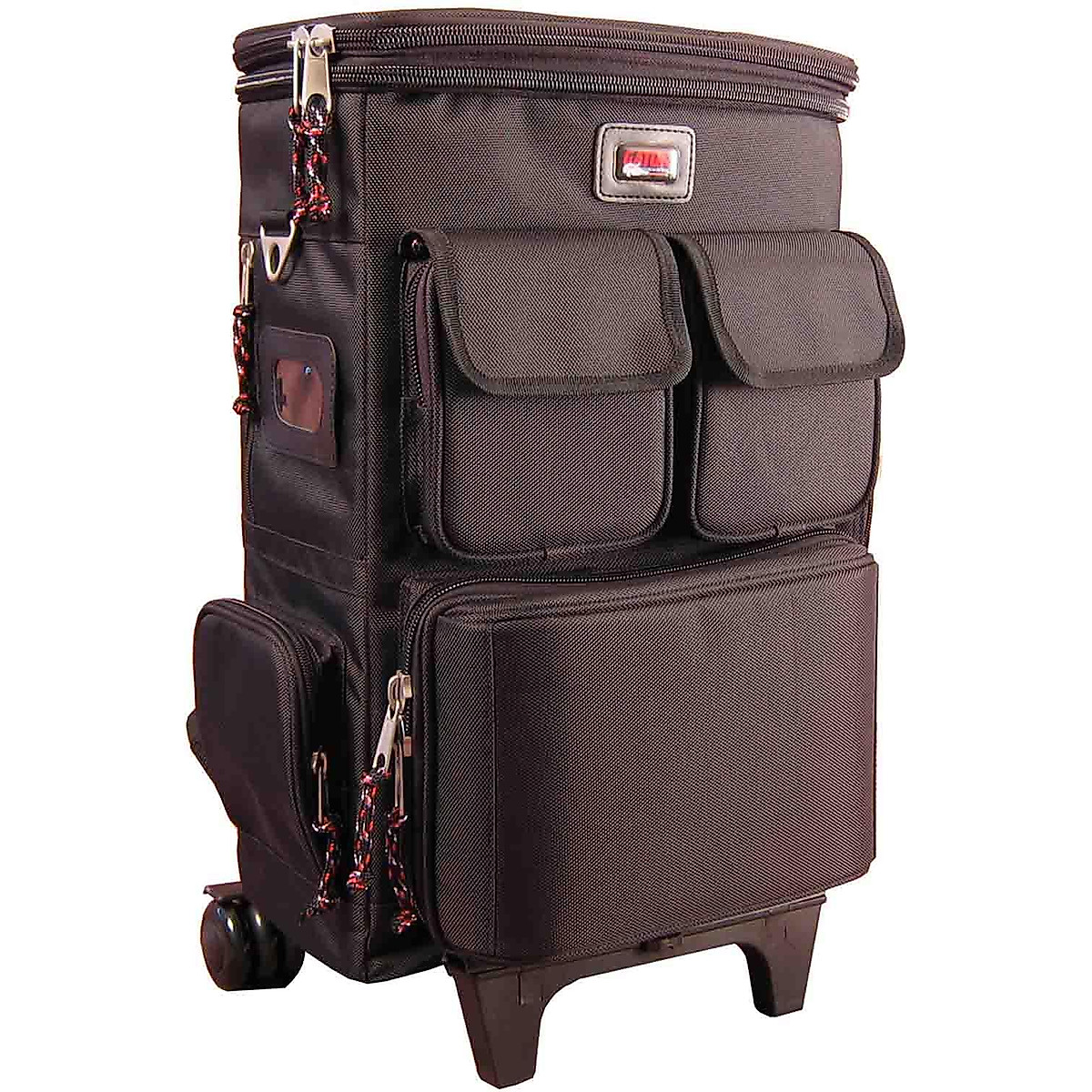 Gator Cases Lightweight Rolling Backpack Case with Pull Handle; Fits 25-Note Micro Controllers and Laptop (GK-LT25W),Black