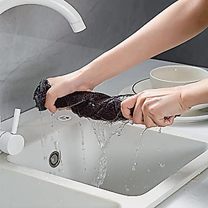 figolo Microfiber Kitchen Towels, Ultra Soft and Absorbent Dish Towels for Drying Dishes, Pack of 8 Kitchen Hand Towels, 26x18 Inch, Grey