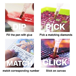 Bimkole 5D Diamond Painting Kits, Full Drill DIY Rhinestone Embroidery Set Paint with Diamonds Art by Number Kits Cross Stitch Home Wall Craft Decoration (12x16 inch)#b193