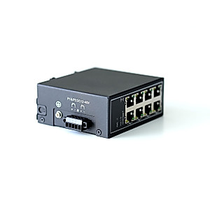 WIWAV WDH-8ET-DC 10/100Mbps Unmanaged 8-Port Industrial Ethernet Switches with DIN Rail/Wall-Mount (UL Listed, Fanless, -30°C~75°C)