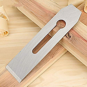 Bench Plane Blade, High-Carbon Steel Carpentry Woodwork Hand Planer Blade, Replacement Woodwork Planer DIY Tool - Silver White(Width-51MM)