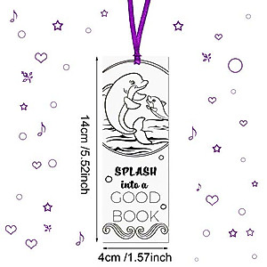 Color Your Own Bookmarks DIY Bookmarks Coloring Paper Bookmarks for Teachers Students Classroom Rewards Supplies (60)