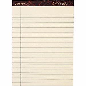 Ampad Heavyweight Writing Pad, 8.5 x 11.75 Inches, Ivory, 50-Sheet Pad (4 Pads per Pack) (20-011)