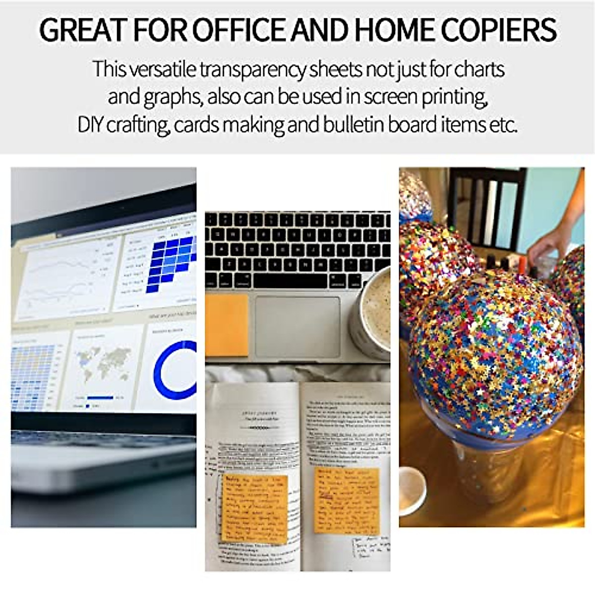 30 Sheets 8.5x11 Transparency Film for Inkjet Printers